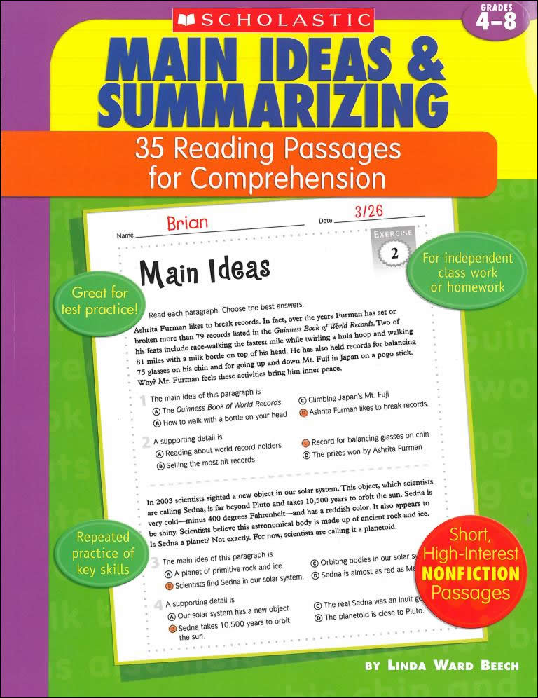 35 Reading Passages for Comprehension – The Literacy Store
