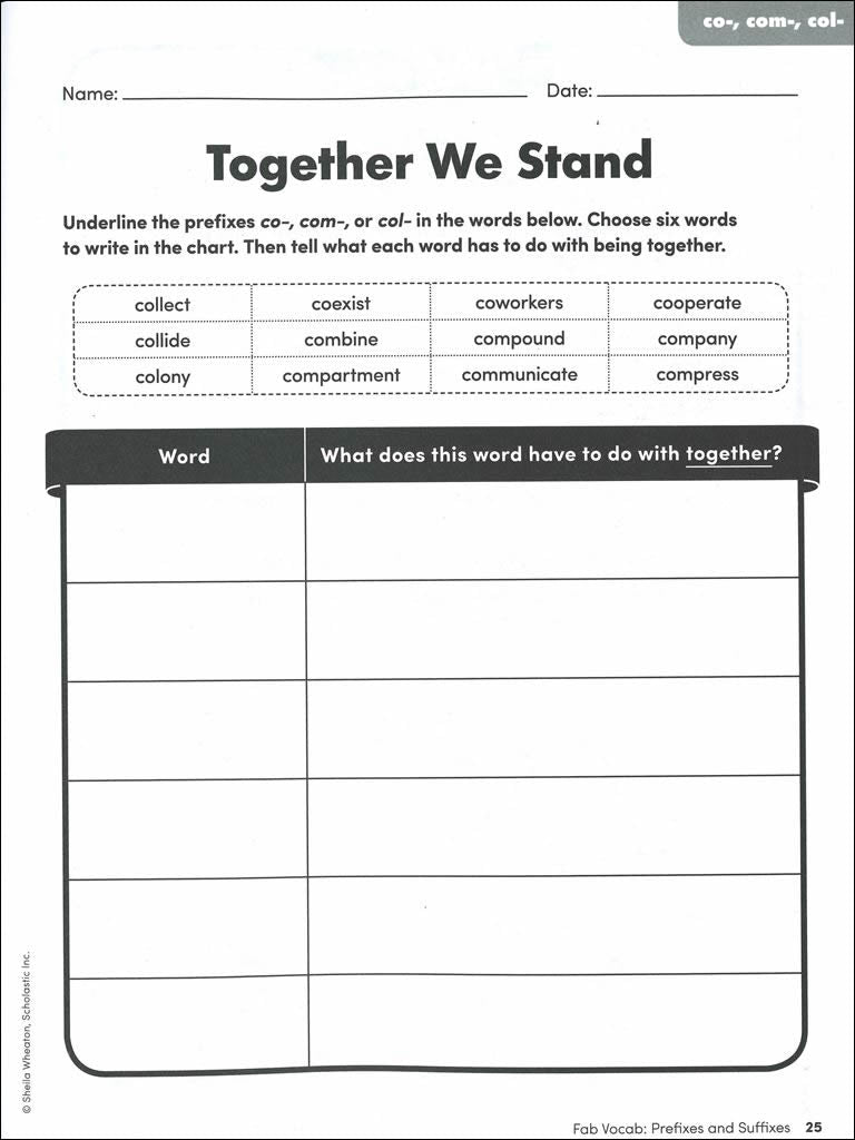 Fab Vocab: Prefixes & Suffixes – The Literacy Store