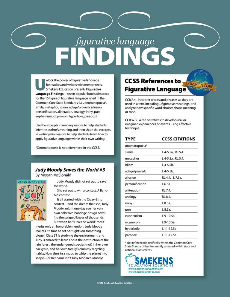 Figurative Language Findings: Judy Moody Saves the World – The Literacy ...