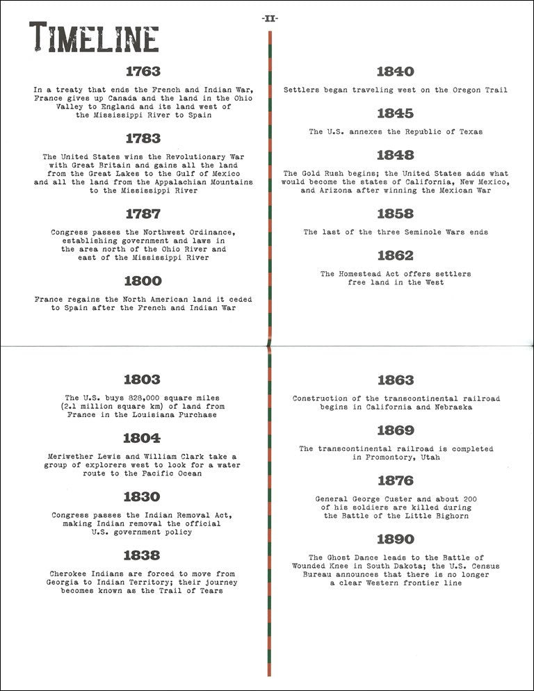 Westward Expansion Timeline Westward Exploration And Settlement Of The