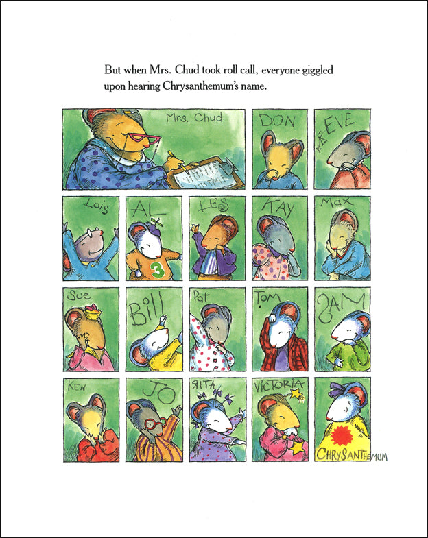 Chrysanthemum Book Characters Literature Based Learning With