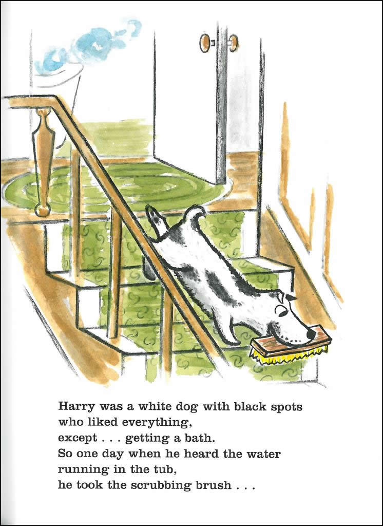 harry the dirty dog coloring pages